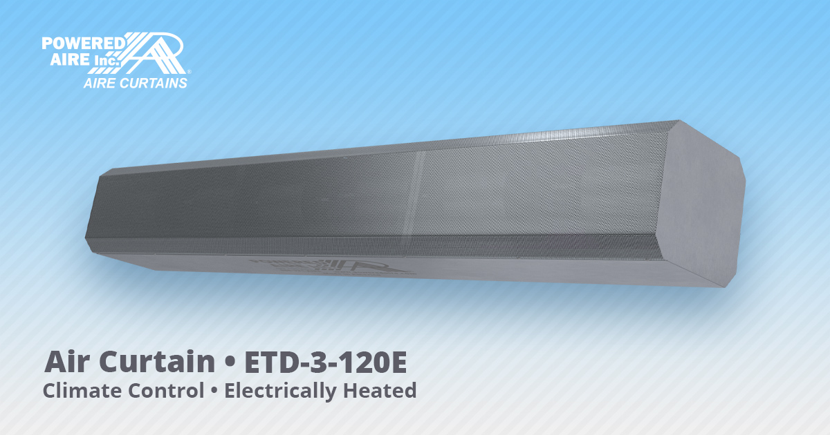 ETD-3-120E Air Curtain | 120" Climate Control ETD Electrically Heated