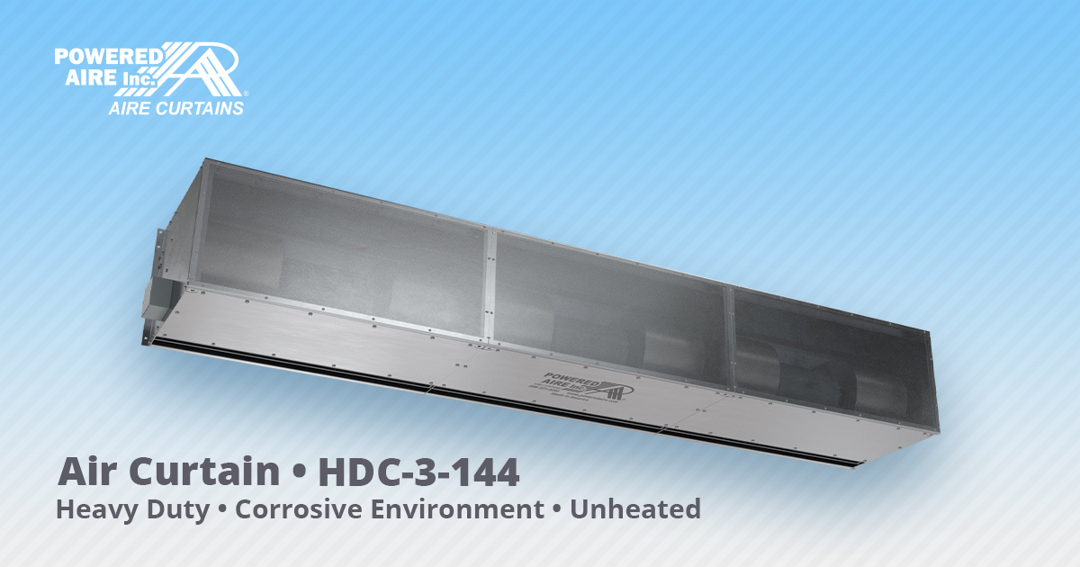 HDC-3-144 Air Curtain | 144" Heavy-Duty Corrosive Area Unheated