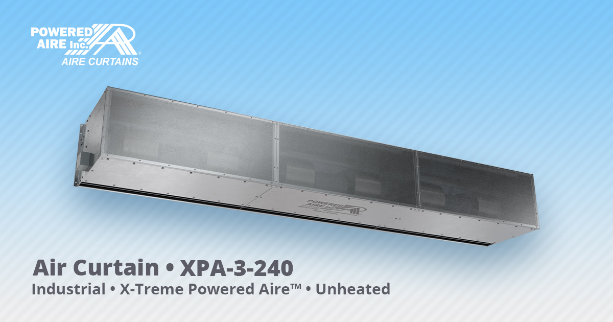 XPA-3-240 Air Curtain | 240" Xtreme Powered Aire Unheated